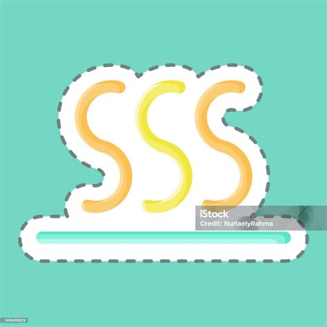 스티커 라인 컷 열 균형 스포츠웨어 기호에 적합합니다 편집 가능한 간단한 디자인 디자인 템플릿 벡터 간단한 그림 가벼운에 대한