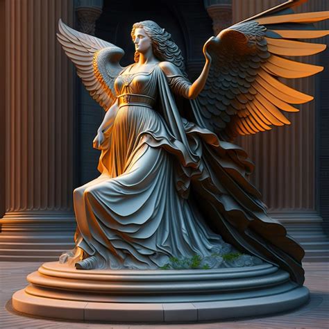 Premium Ai Image Fallen Angel Statue Of Angel