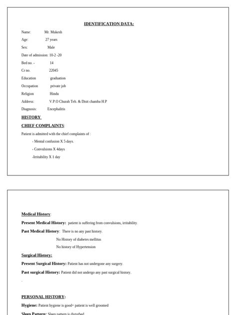 Case Presentation Encephalitis Pdf Medical Specialties