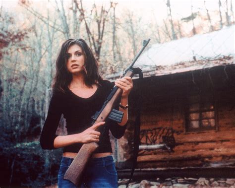 Cv Autographed Photo Cabin Fever W Gun — Cerina Vincent