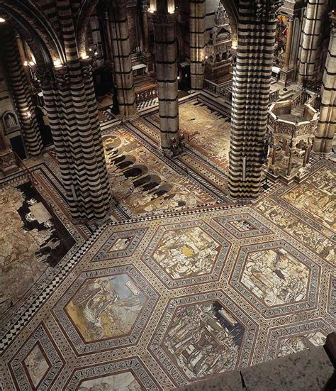 Siena Duomo The Mosaic Floor And The Porta Del Cielo In Siena Cathedral