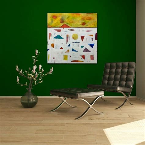 Gelber Himmel Von Doris Kummer 2018 Malerei Acryl Collage Auf Leinwand Singulart