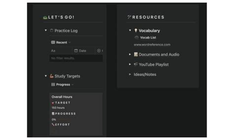 Notion Vocabulary Template 4 Best Templates Focused Bee