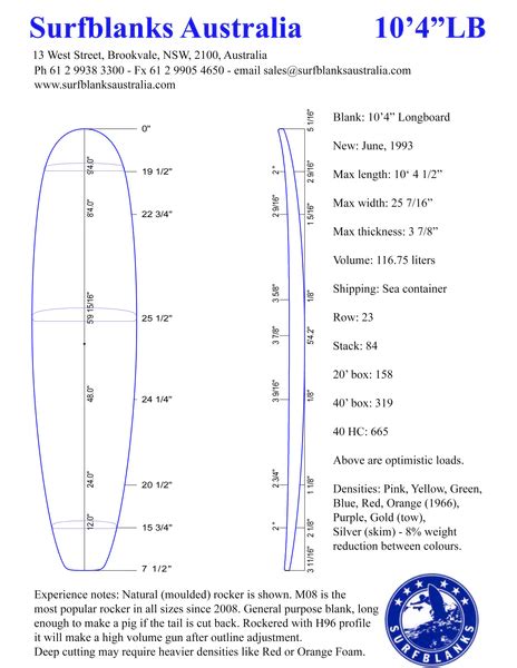 104” Longboard Log Martini Fibreglass