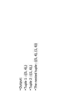 PYTHON PROGRAMMING AND LAB TUPLES LISTS Pdf