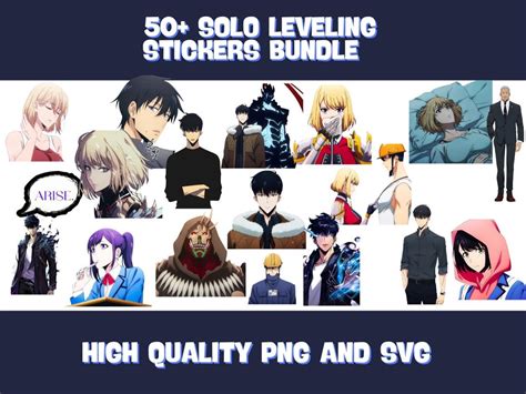 Solo Leveling Anime Stickers 50 Png And Svg Files For Cricut