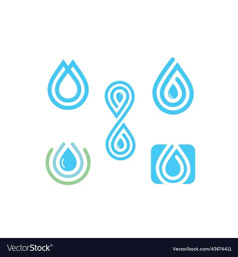 Water Drop Icon Design Royalty Free Vector Image