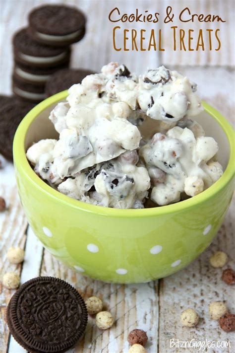 Delicious Cookies And Cream Cereal Treats Cookie Crisp Treats Cereal