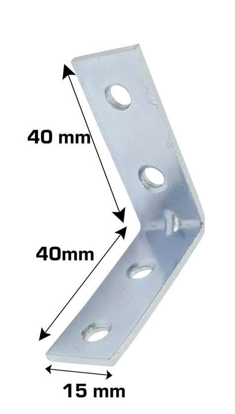 Home It® Angled Brace 40 X 40 X 15 Mm Electro Galvanised