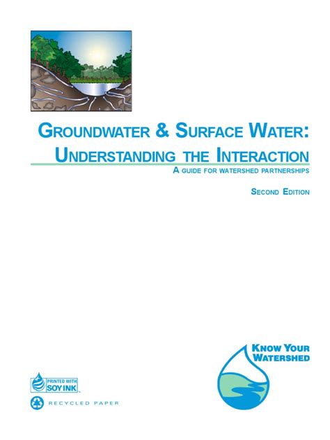 Understanding The Interaction Groundandsurface Water Pdf Aquifer Groundwater