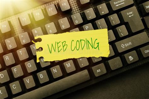 conceptual display web coding word written on work involved in