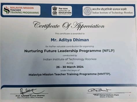 Aditya Dhiman On Linkedin Nflp Leadershipdevelopment Iitroorkee Volunteerexperience