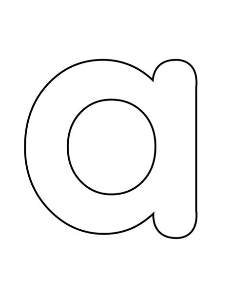 Letter A Lower Case Coloring Page Free Printable Pdf