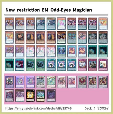 New Restriction Em Odd Eyes Magician Deck 2016 Odd Eyes Yu Gi Oh
