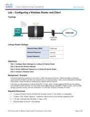 Lab Configuring A Wireless Router And Client Lab Configuring A Wireless Router And