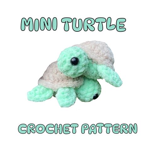 Mini Turtle Crochet Pattern Downloadable Pdf Simplycraftsbysam