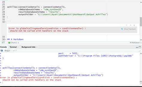 Not Able To Run Achilles · Issue 542 · Ohdsicommondatamodel · Github
