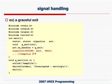 ppt [unix programming] signal and signal processing powerpoint