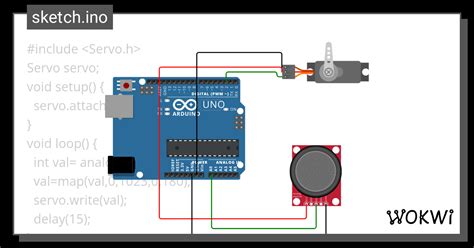 Control Con Servo Y Joystick Wokwi Esp32 Stm32 Arduino Simulator