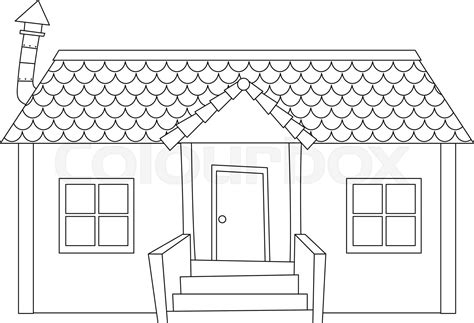 Simple Modern House Outline Stock Vector Colourbox
