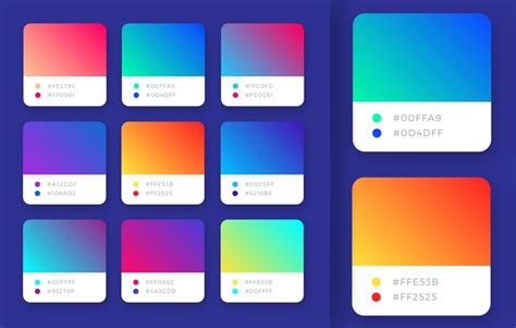 Градиенты Веб Web Дизайн Палитра Веб дизайн