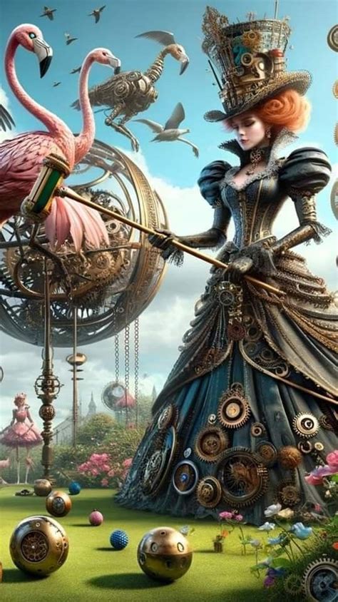 Pin By Sue Von Samorzewski On Flamingo Alice In Wonderland Artwork