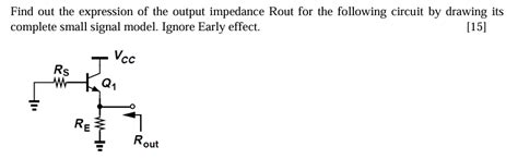find out the expression of the output impedance rout
