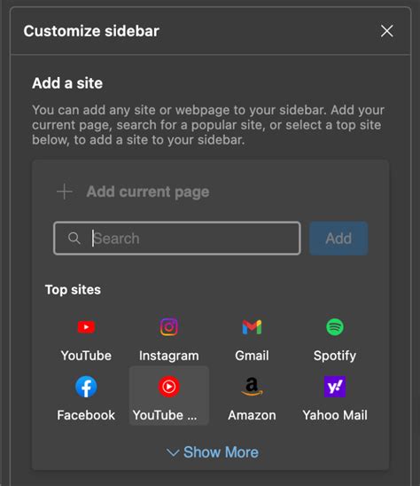how to customize microsoft edge sidebar chrome story