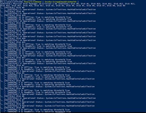 slow powershell performance on disk checks timeouts high resource