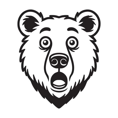 Bear Face Logo Bear Outline Design Ursidae Clipart Illustration In