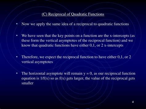 PPT OCF Reciprocals Of Quadratic Functions PowerPoint Presentation ID