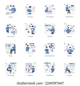 Pack Programming Web Outline Illustrations Stock Vector Royalty Free Shutterstock
