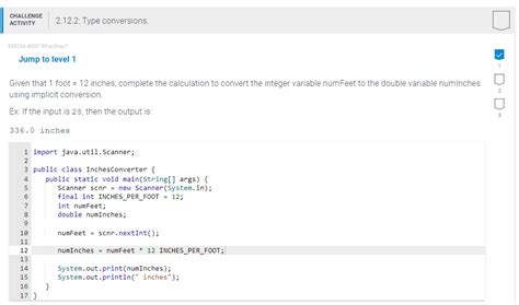 Solved Jump To Level 1given That 1 ﻿foot 12 ﻿inches