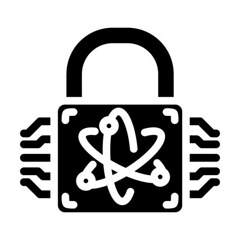 Cryptography Quantum Technology Glyph Icon Illustration 44795685 Vector Art At Vecteezy