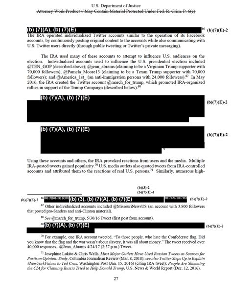 Read The Newly Released Mueller Report With Fewer Redactions The New