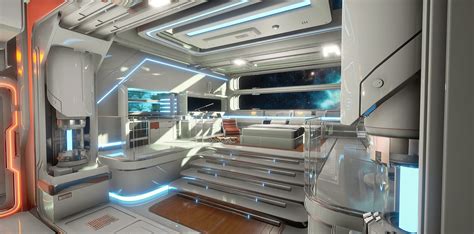 Sci Fi Space Station Interior