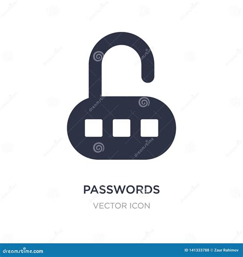 Passwords Icon In Trendy Design Style Passwords Icon Isolated On White
