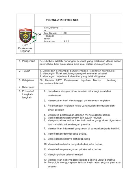 Sop Penyuluhan Free Sex Pdf