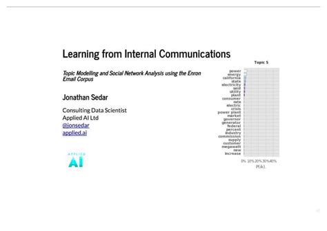 Topic Modelling On The Enron Email Corpus Odsc 13 Apr 2016 Pdf