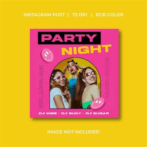 Premium Vector Party Night Socials Media Premium Vector Party Night Socials Media