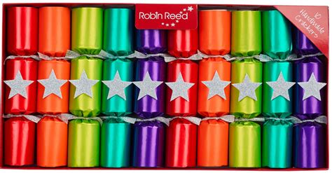 Robin Reed Handmade Festive Christmas Crackers 10 X 85 Inch Bright