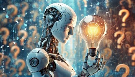 Illustration Of An Artificial Intelligence In Humanoid Form Bringing