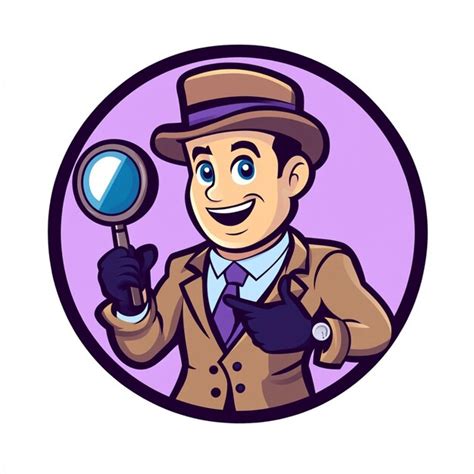 Detective Logo With Magnifying Glass Vector Premium Ai Generated Vector