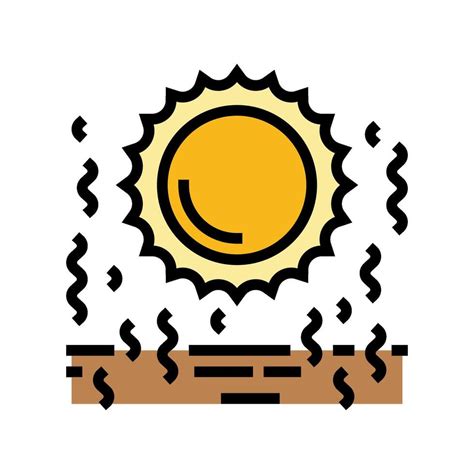 Heatwave Weather Natural Phenomena Color Icon Illustration 50127170