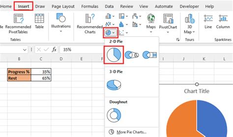 How To Create D PROGRESS CIRCLE CHART In Excel