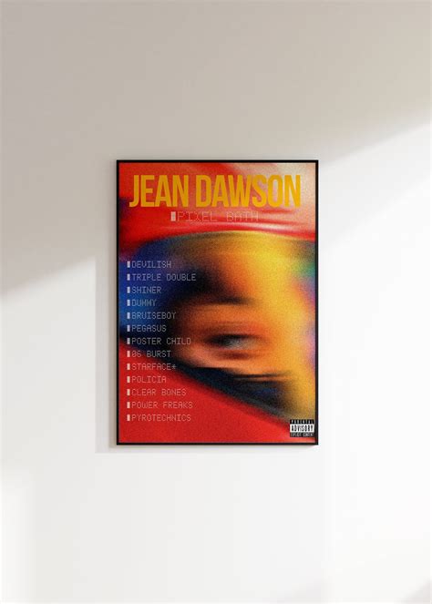 Jean Dawson Pixel Bath Album Poster V2 Art Print Music Poster Custom Ts Room