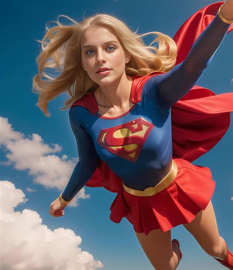 Helen Slater Supergirl Flying Close Up By Supergirlhelenai On Deviantart