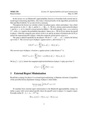 Lecture Notes Lecture Adaptive Learning Ramesh Johari Lecture May In
