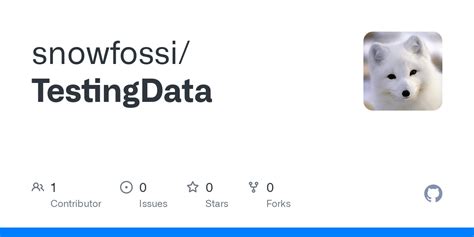 Github Snowfossitestingdata