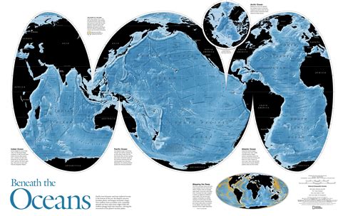 The Oceans National Geographic National Geographic Society Unique Maps